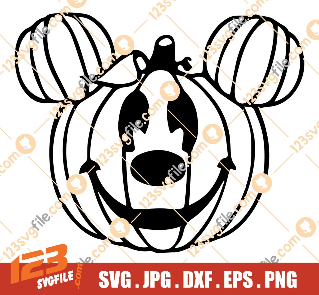 Mickey Mouse Pumpkin svg, Mickey Mouse Ears svg, Halloween svg ...